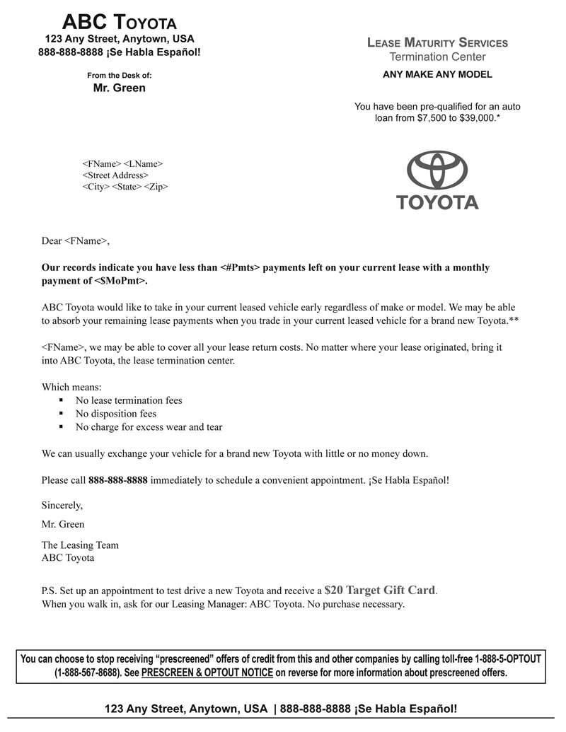 Toyota | IDEAL Direct Ad Group Inc.